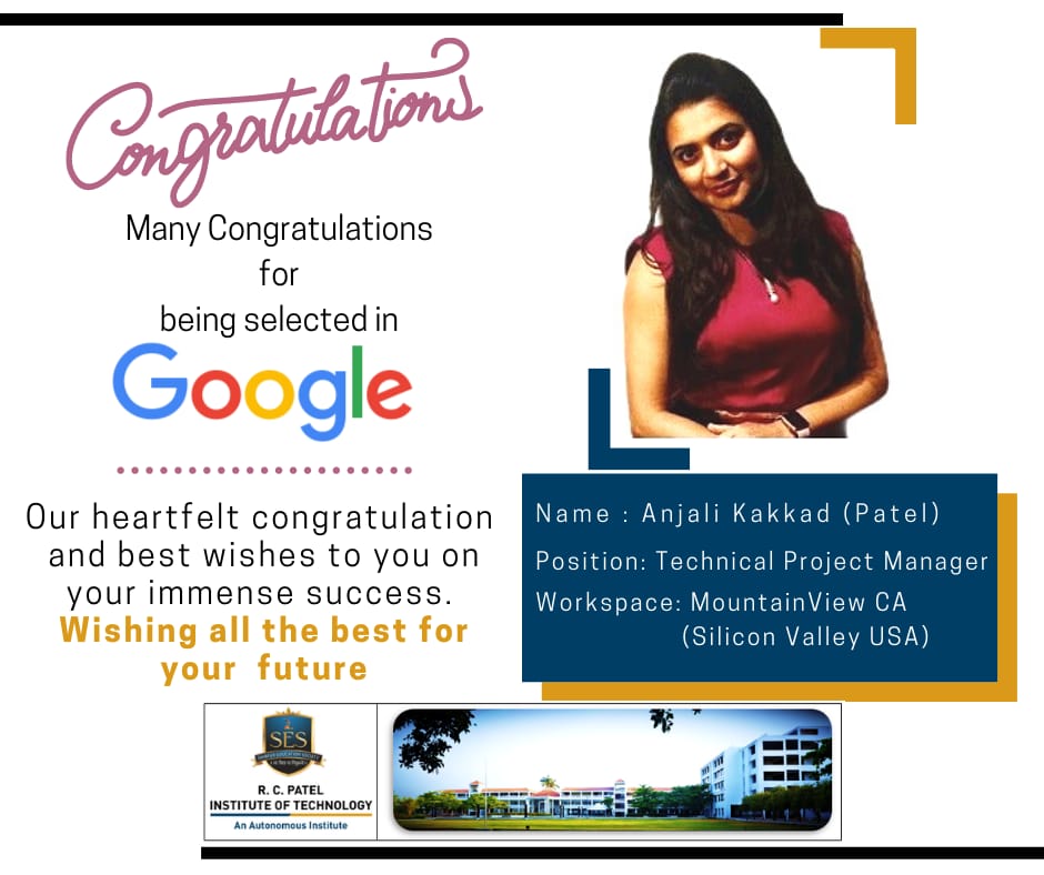 Congratulations for being selected in Google